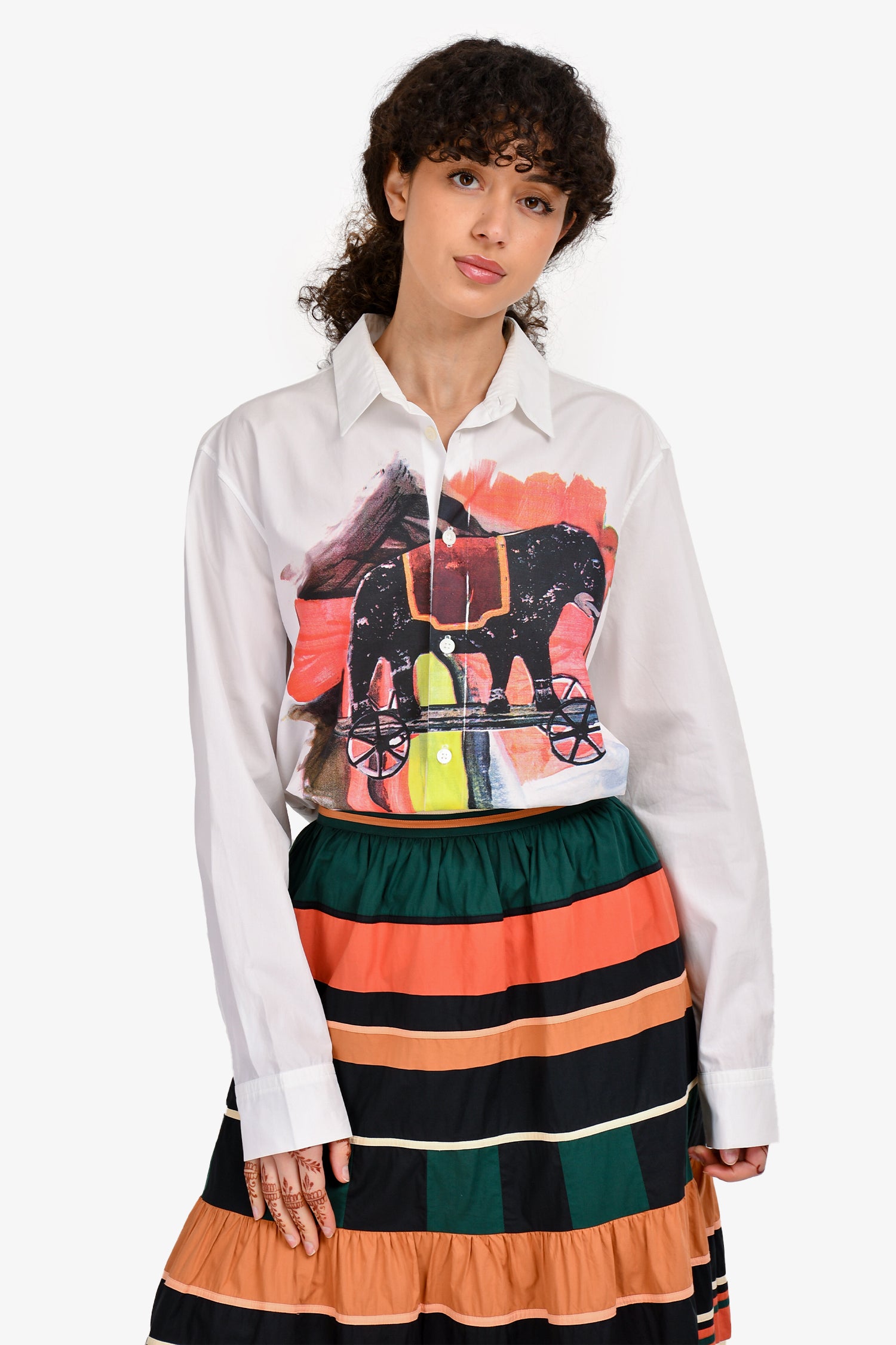 Marni x Frank Navin White Elephant Print Shirt Size 44 – Mine & Yours