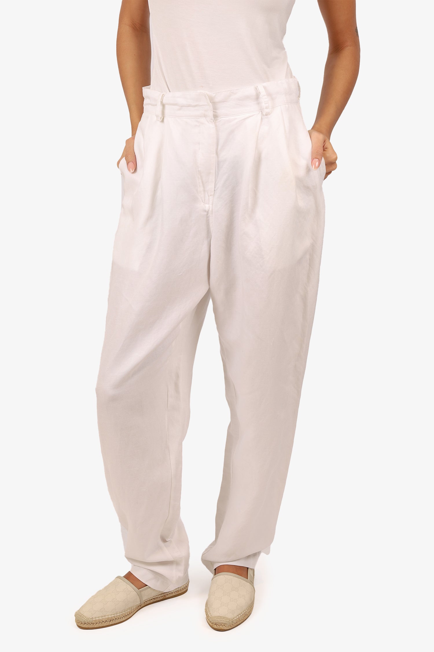 Uncle Studios White Linen Pants Size M – Mine & Yours
