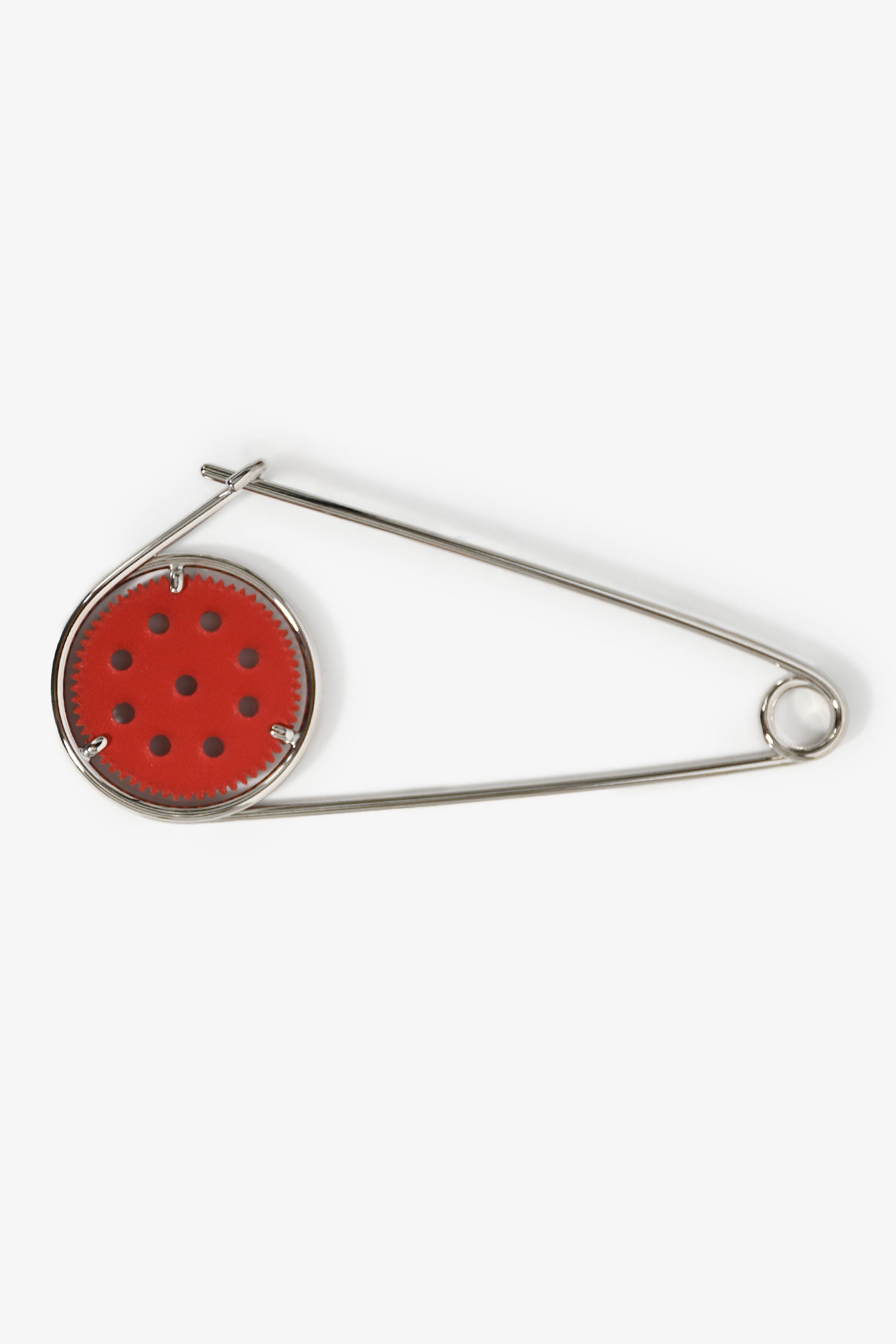 Loewe Silver/Red Leather Pin Bag Charm/Brooch – Mine & Yours