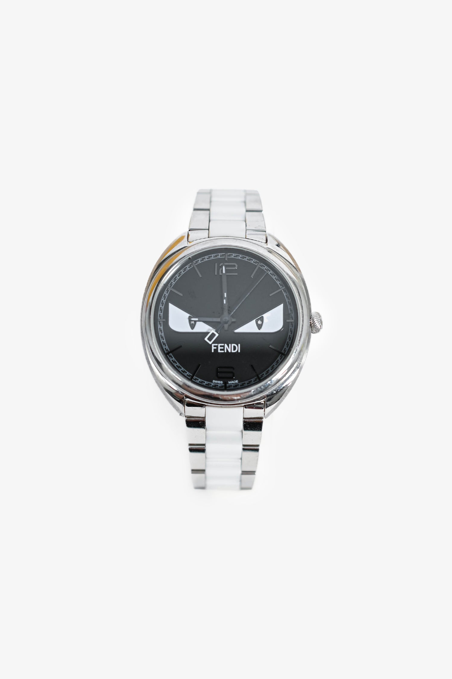 Fendi Stainless Steel Black 'Monster' Face Quartz Watch – Mine & Yours