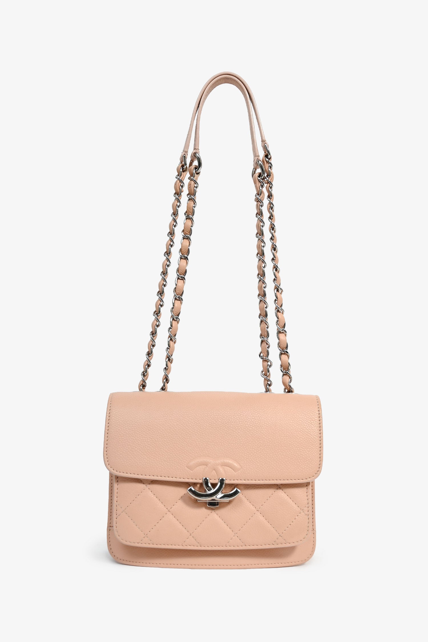 Pre-Loved Chanel™ 2017 Beige Caviar Leather Mini Box Flap Bag – Mine ...