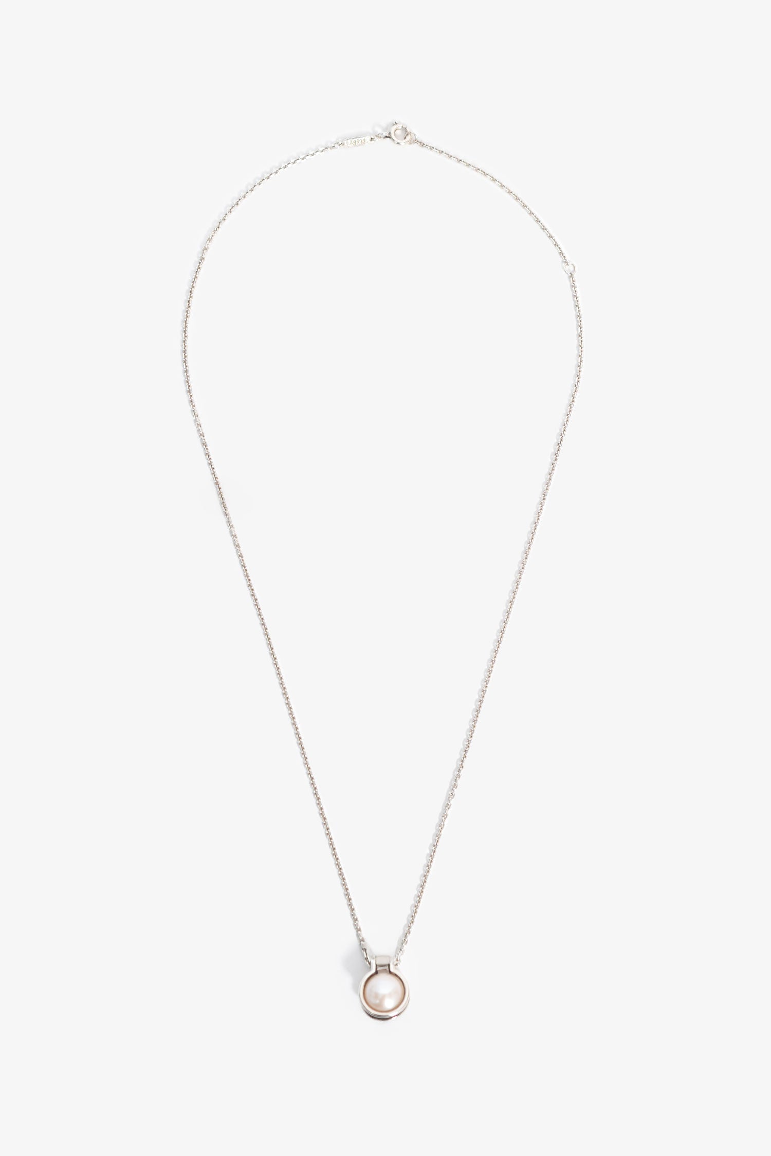 Tiffany & Co. Sterling Silver Enclosed Pearl Pendant Necklace – Mine ...