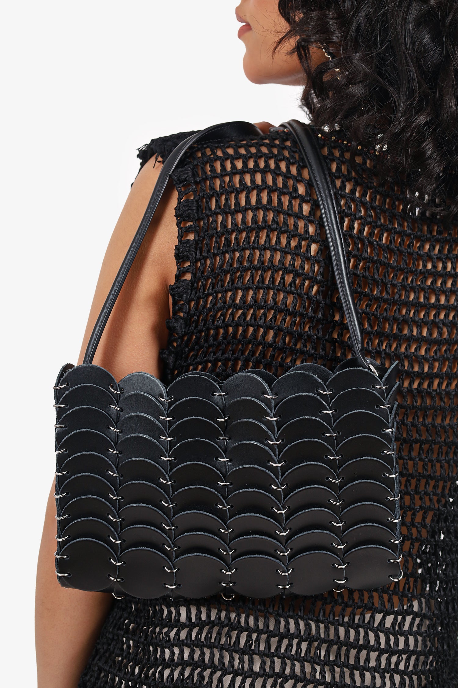 Paco Rabanne Black Leather Disc Crossbody Bag – Mine & Yours