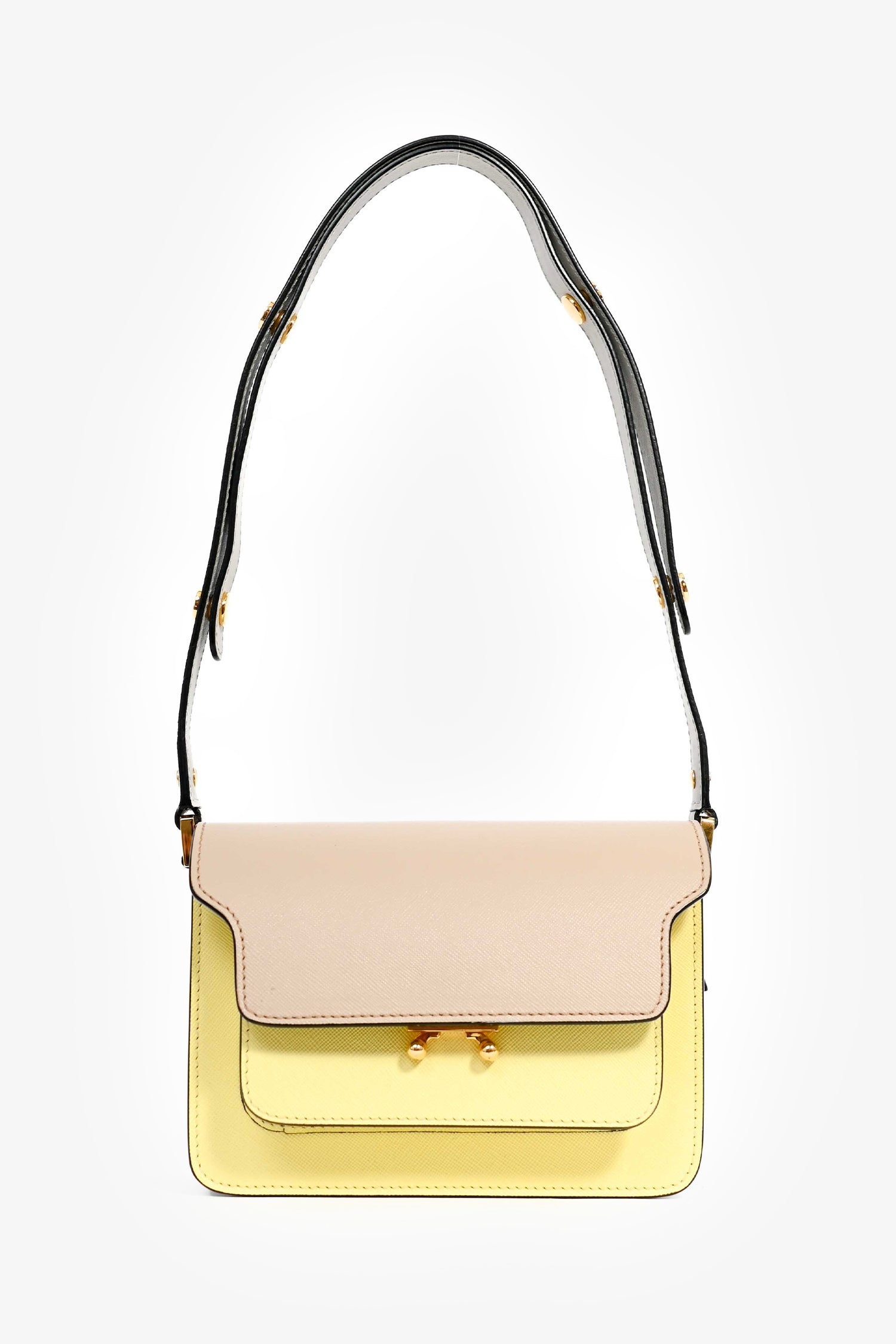 Marni Yellow/Grey Leather Mini Trunk Shoulder Bag – Mine & Yours
