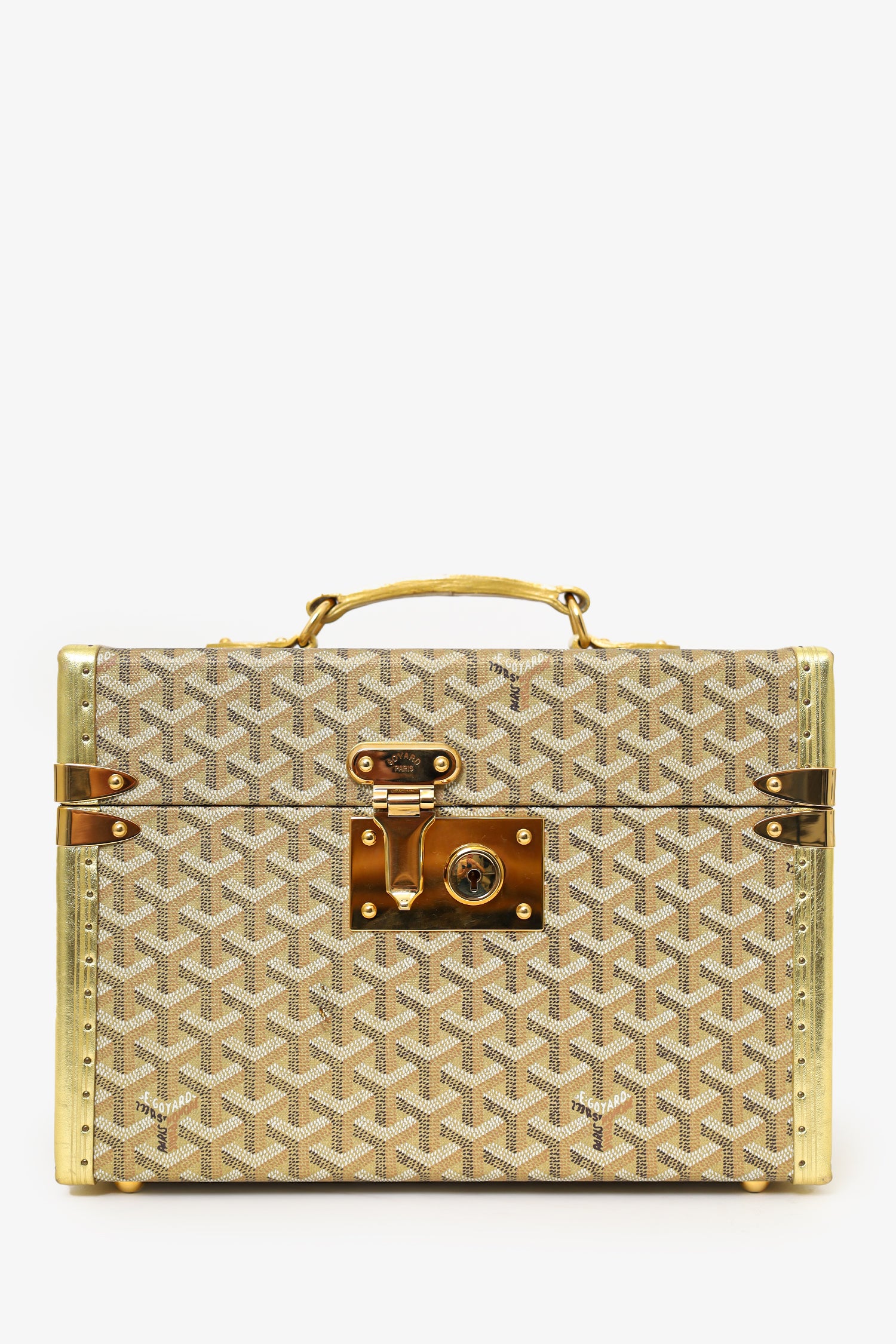 Goyard Gold Coated Canvas Vanity Case With Key – Mine & Yours
