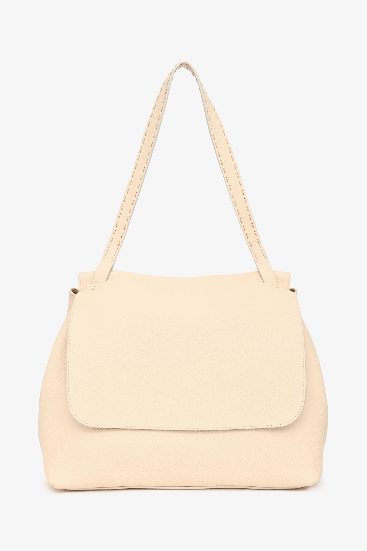 The Row Cream Pebbled Leather 'Sidekick' Shoulder Bag – Mine & Yours