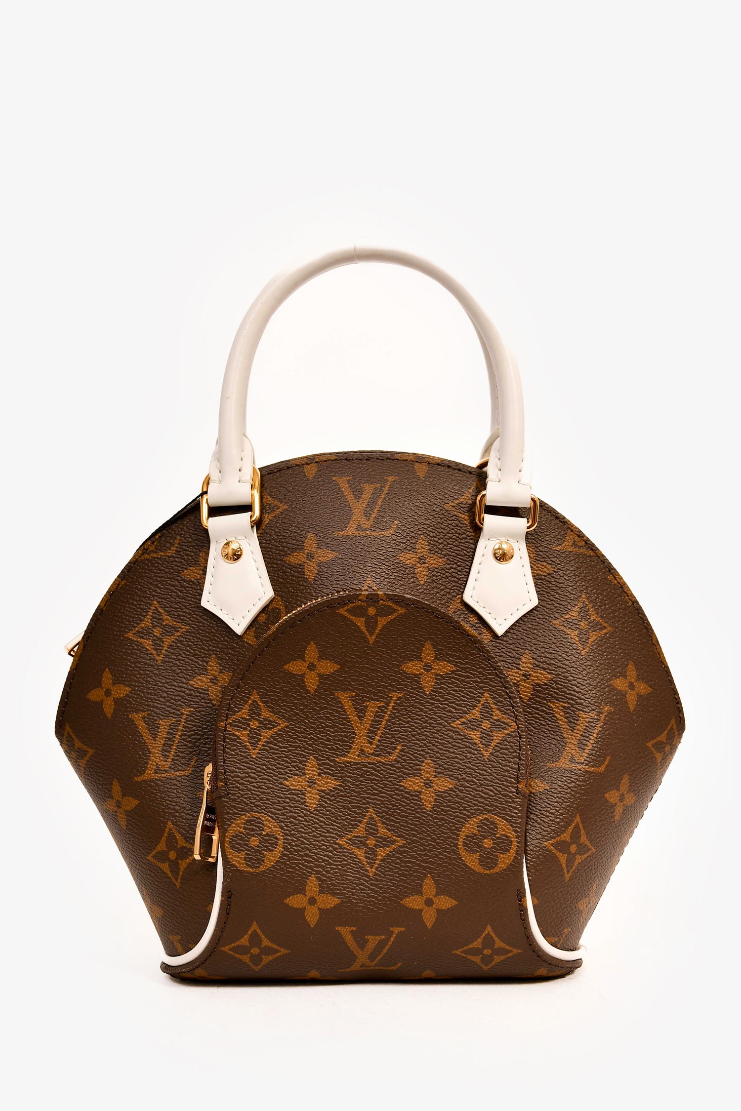 Louis Vuitton Monogram White Accent Leather 'Elipse BB' Top Handle wit ...