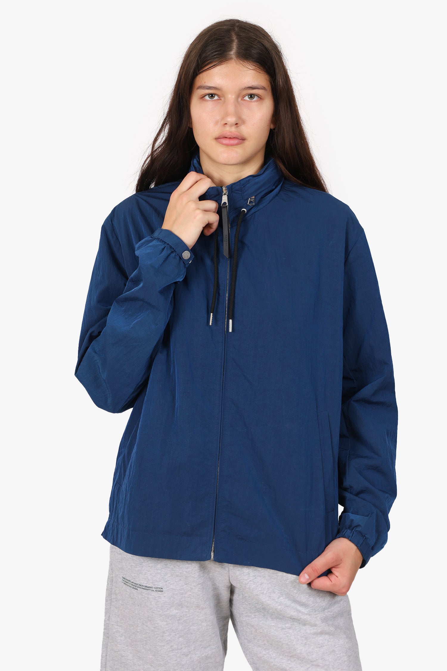 Sandro Blue Hooded Rain Jacket Size L – Mine & Yours