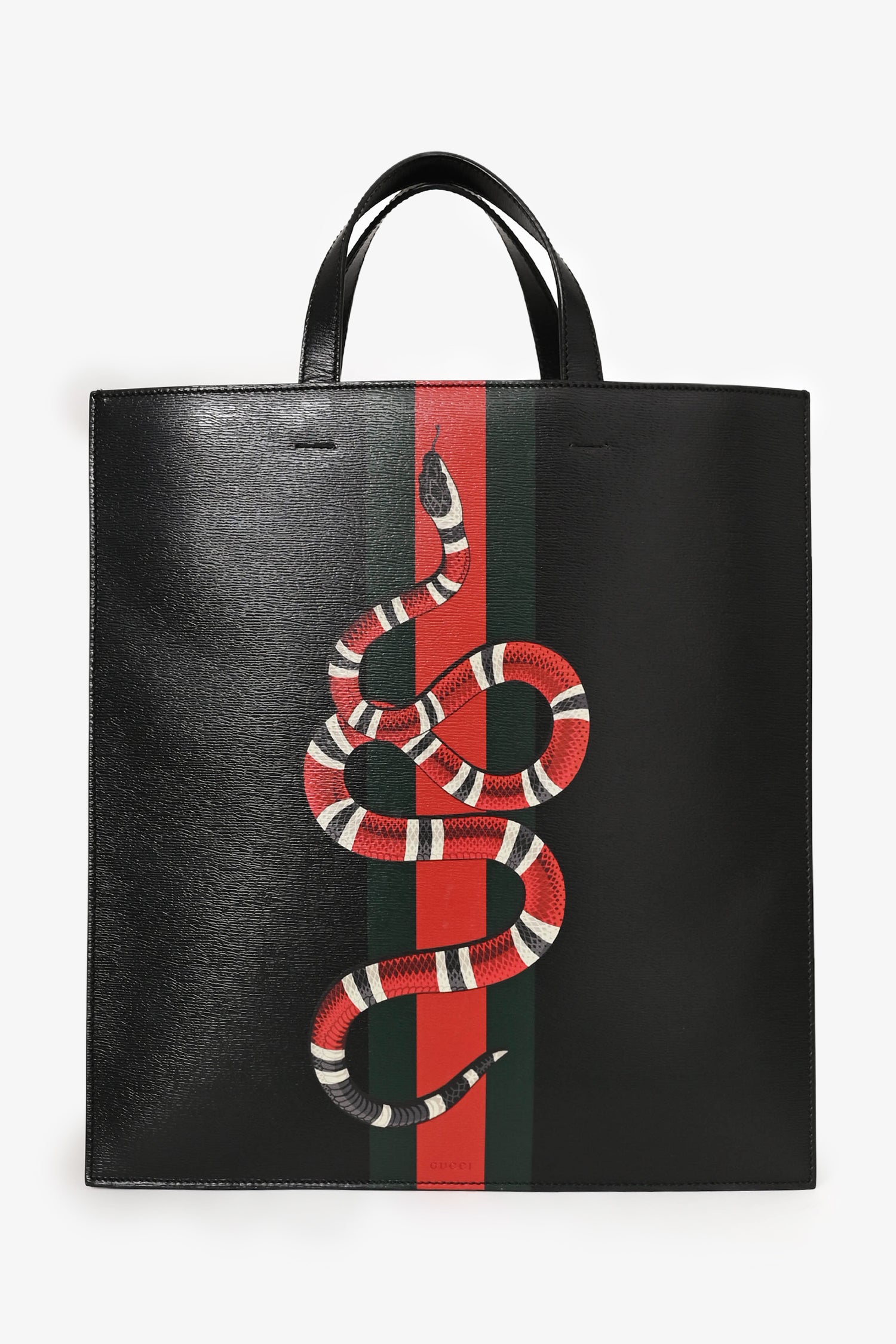 Gucci Black Leather Snake Tote Bag with Strap – Mine & Yours