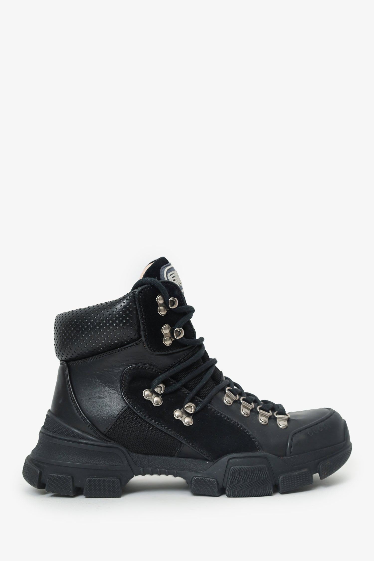 Gucci Black Flashtrek High Miliatry Boot Size 38 – Mine & Yours