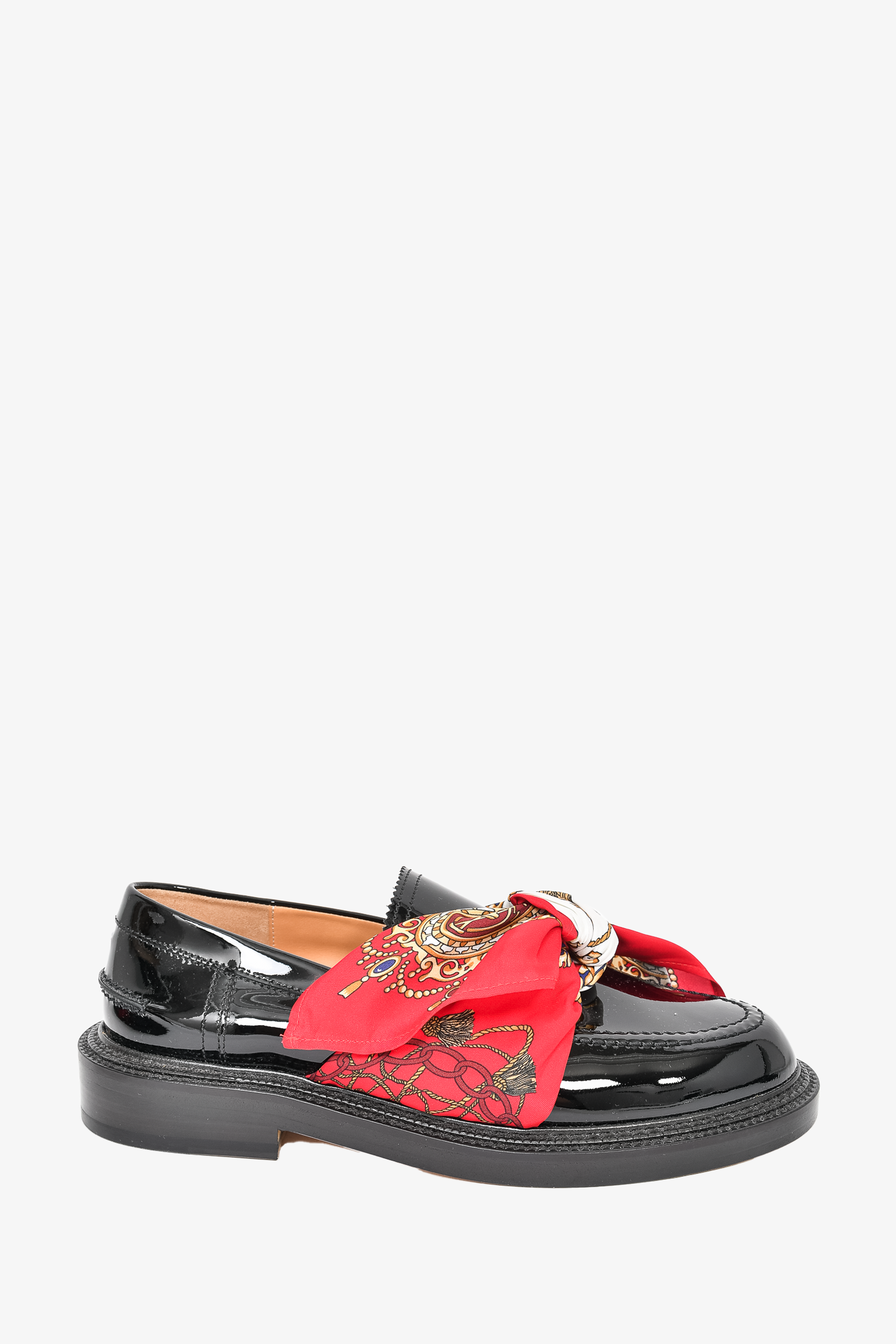Maison Margiela Black Patent Leather Loafers with Bandana 38.5 – Mine ...
