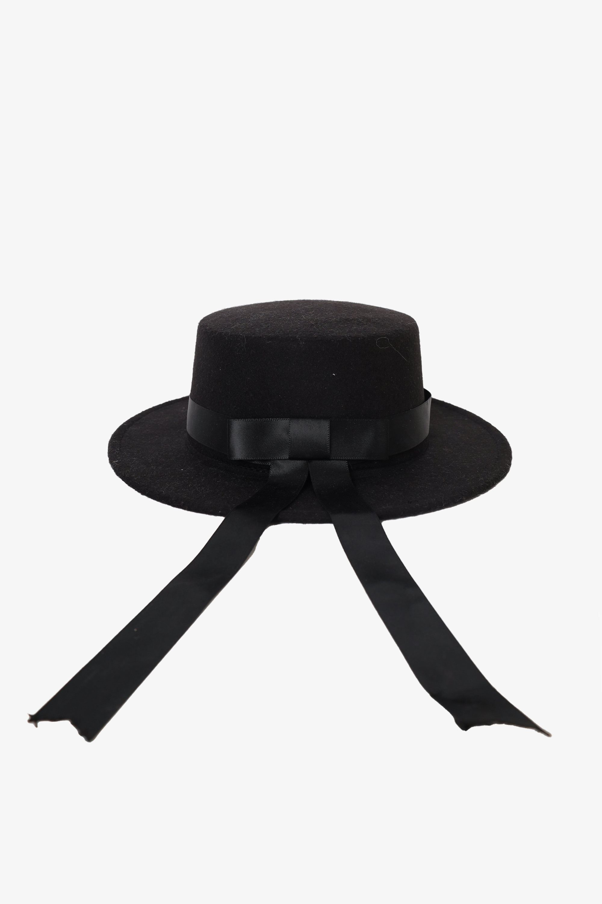 No Name Black Wool Fedora Hat with Back Ribbon – Mine & Yours