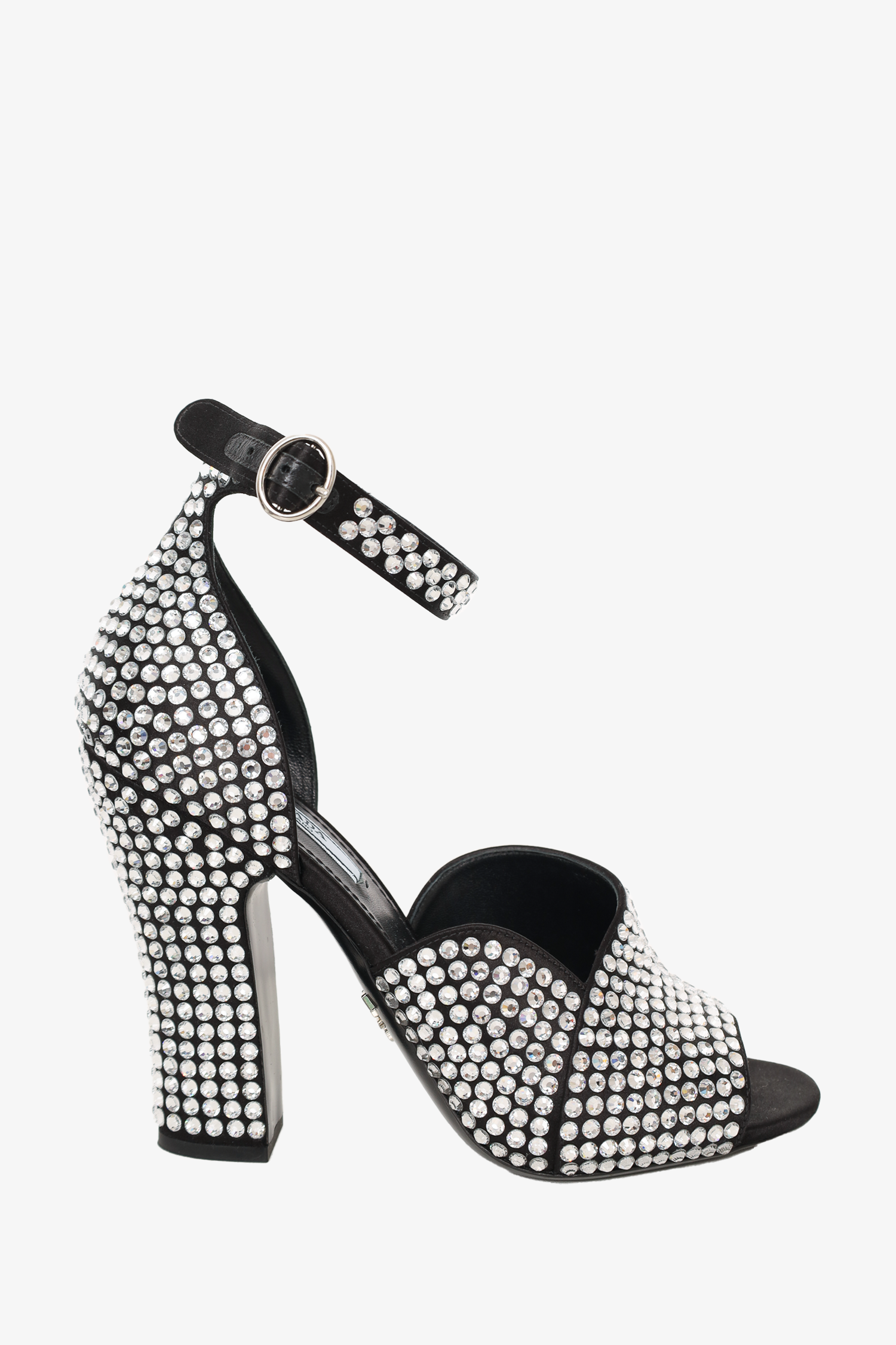 Prada Black Stain Crystal Embellished Sandals Size 38 – Mine & Yours