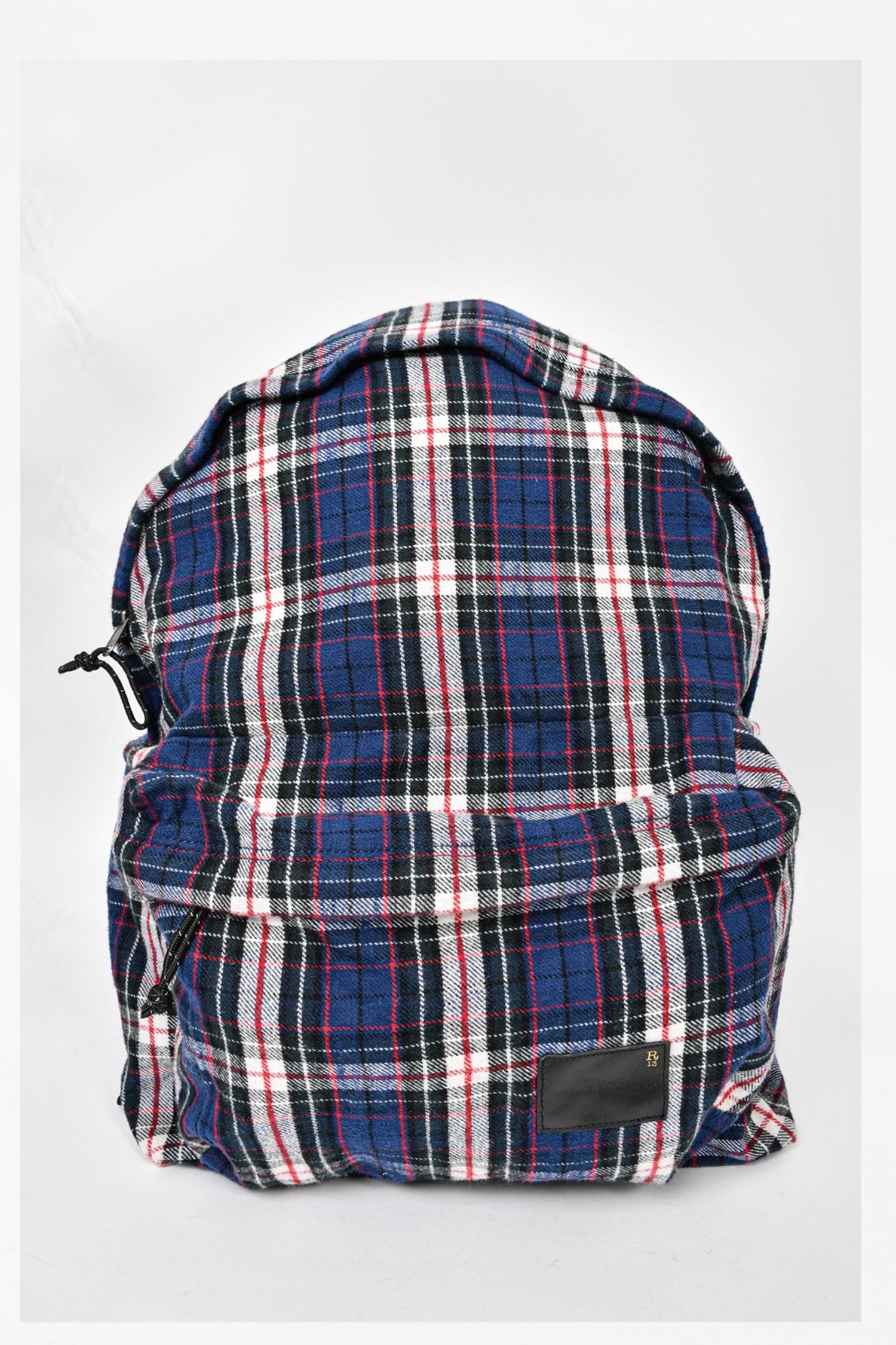 R13 Blue/Red Check Flannel Oversized Backpack – Mine & Yours