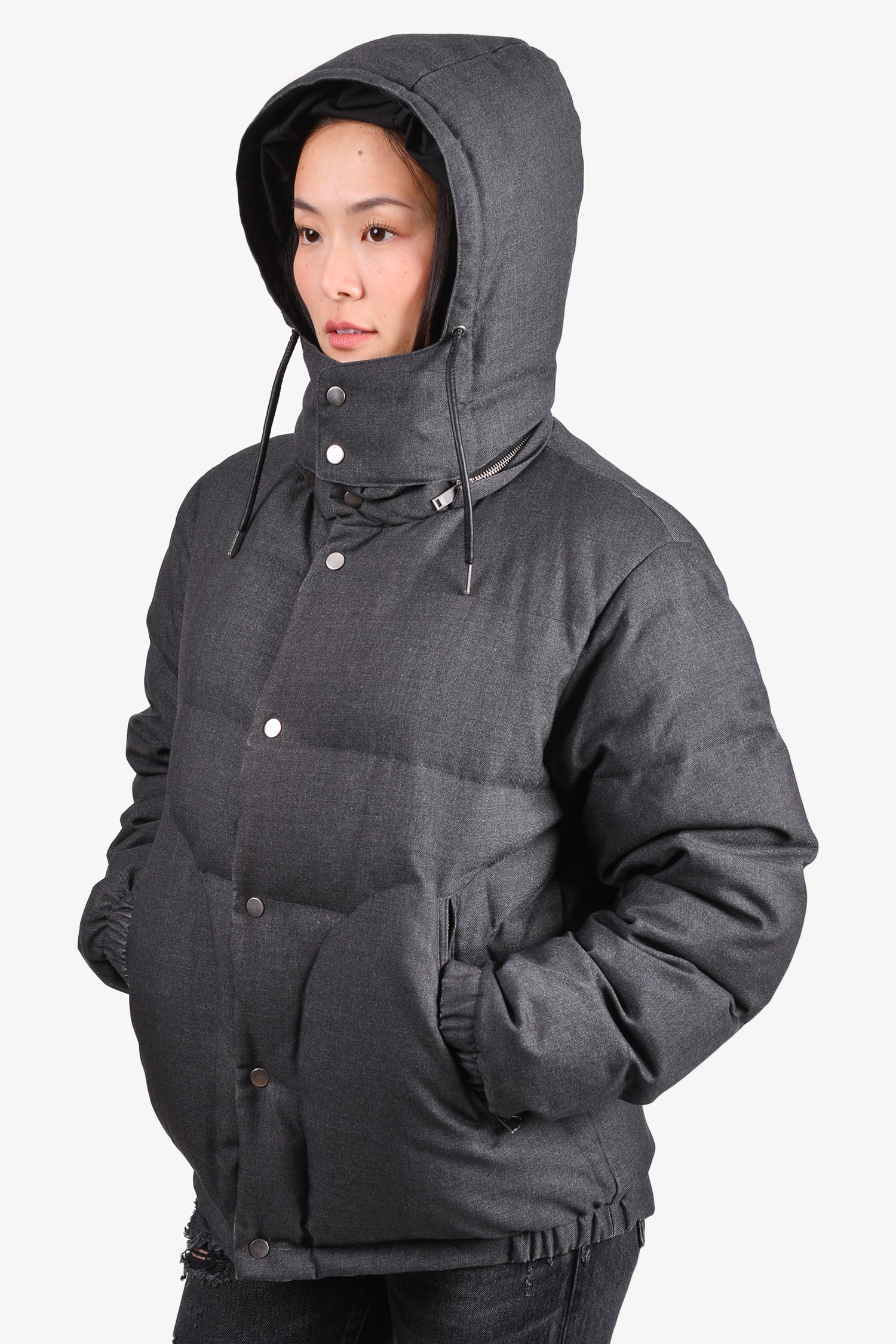 Sandro Grey Quilted Puffer Jacket Size M – Mine & Yours