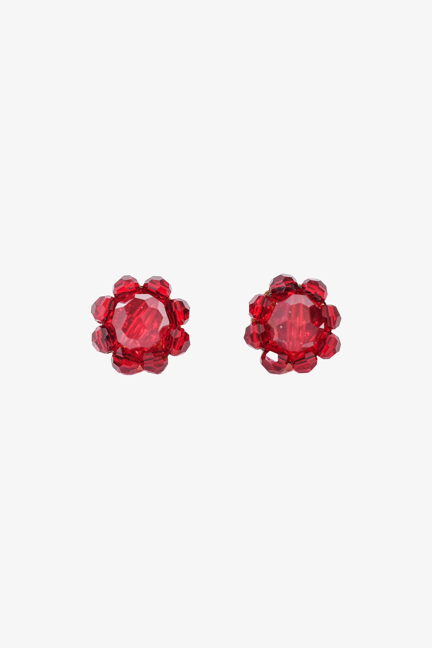 Simone Rocha Burgundy Daisy Crystal Stud Earrings – Mine & Yours