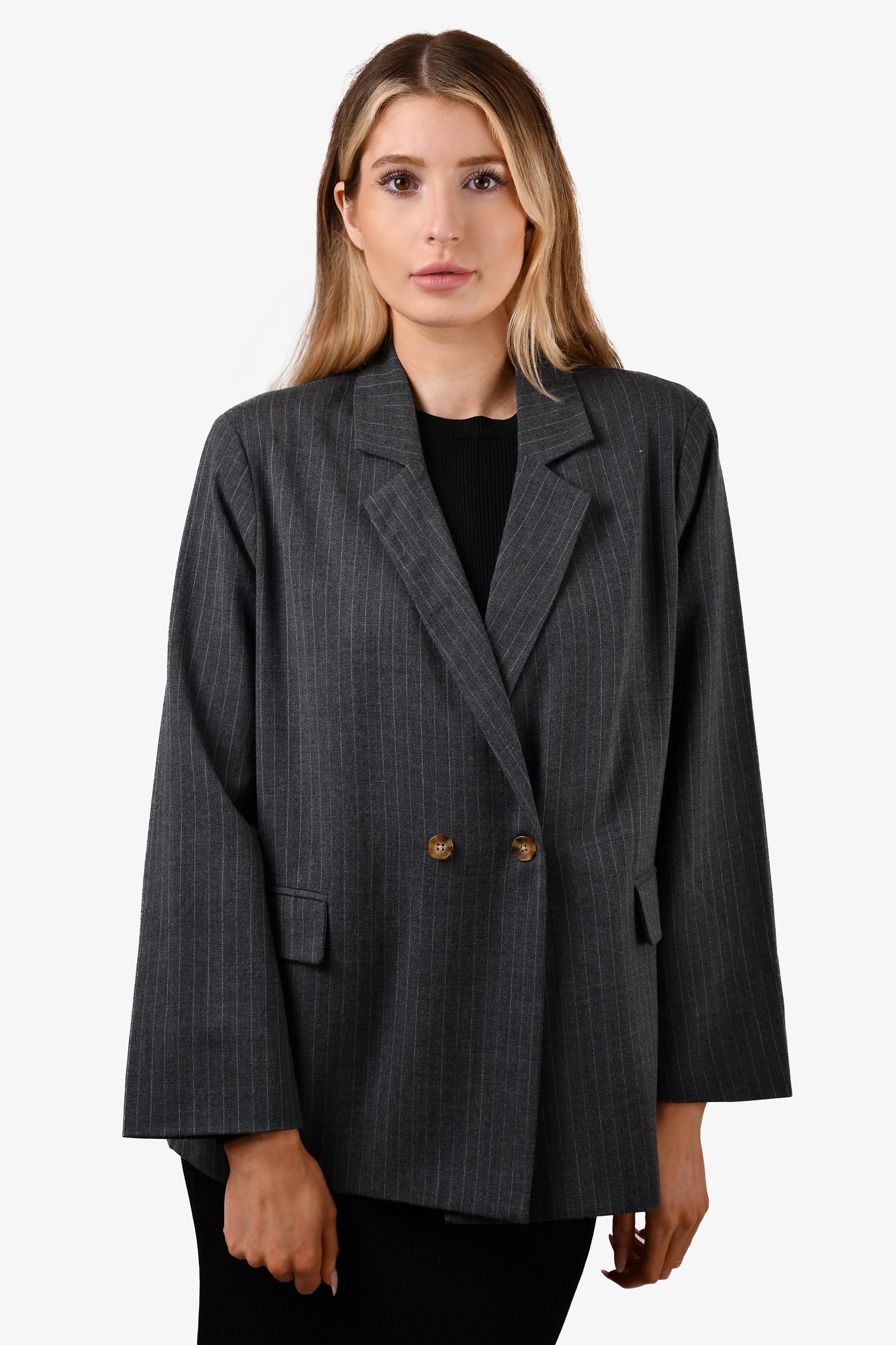 The Great Grey Pinstripe Blazer Size 3 – Mine & Yours