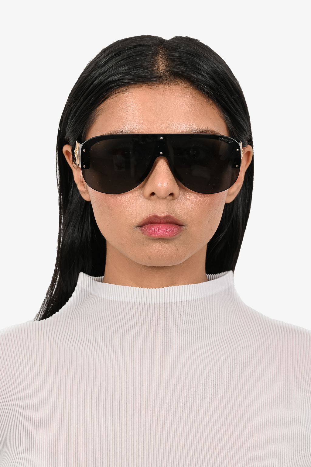 Versace Black Frameless Aviator Medusa Sunglasses – Mine & Yours