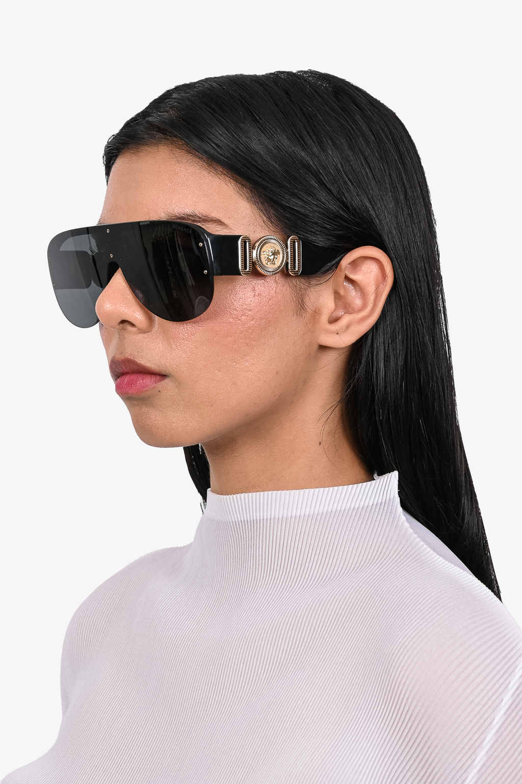 Versace Black Frameless Aviator Medusa Sunglasses – Mine & Yours