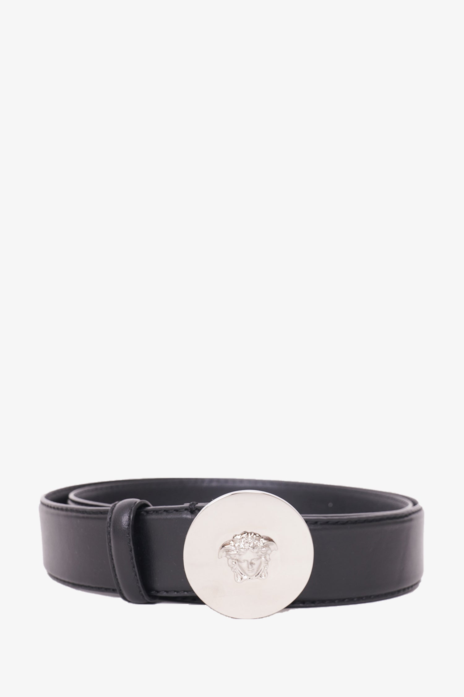 Versace Black Leather Medusa Buckle Belt – Mine & Yours