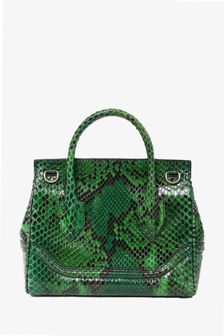 Versace Green Python 'Palazzo Empire' Top Handle Bag – Mine & Yours