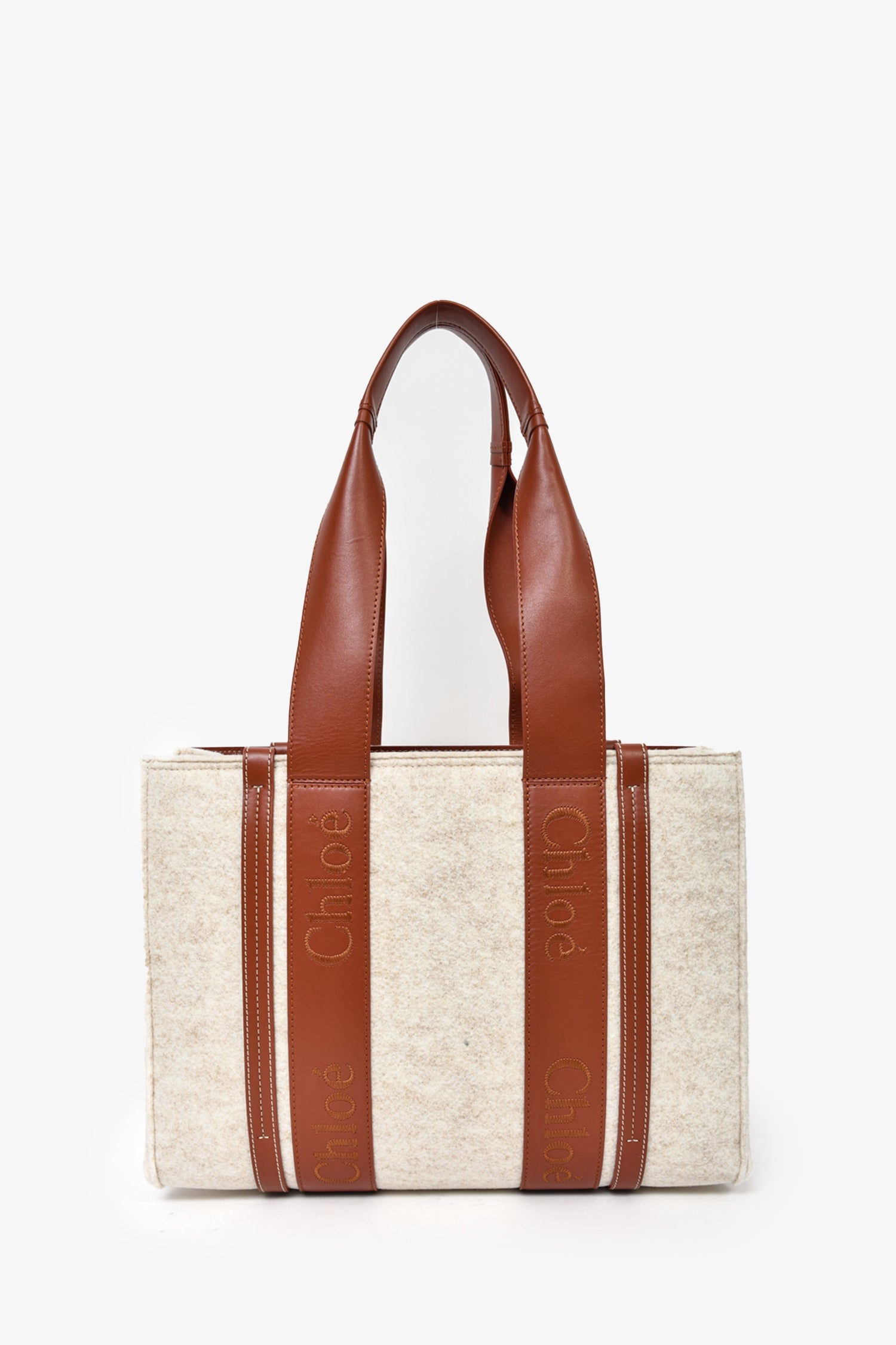 Chloe Beige/Brown Fabric/Leather Tote Bag – Mine & Yours