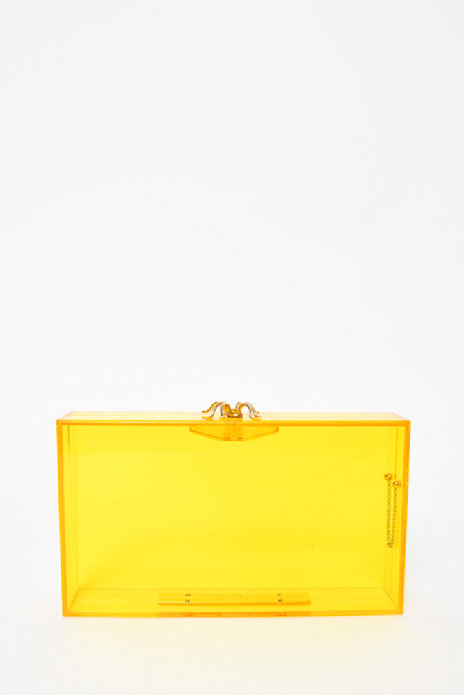Charlotte Olympia Yellow Acrylic Transparent Box Bag – Mine & Yours